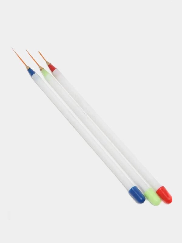 Набор тонких кистей для маникюра, 3 штуки