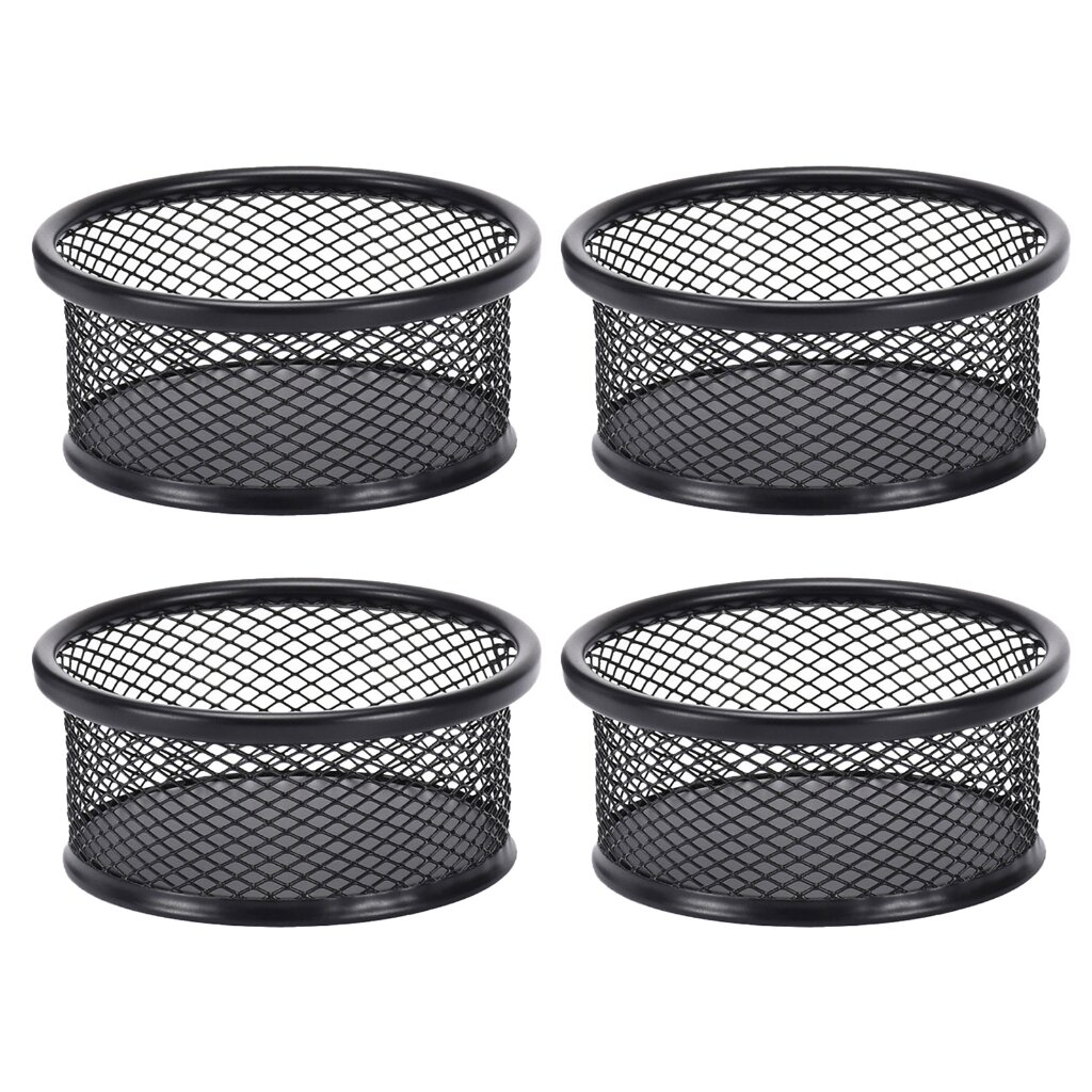 Металлические Круглые Держатели Для Домашнего Офиса Для Хранения Скрепок Канцелярских Кнопок Элегантный Металлический Дизайн И Компактное Решение Для Хранения