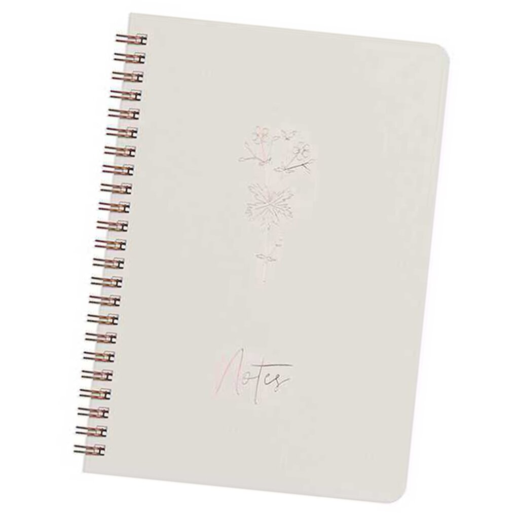 Блокнот в Переплете с Двумя Катушками 120 Страниц Линованной Бумаги толщиной 100 гсм для Ведения Дневника