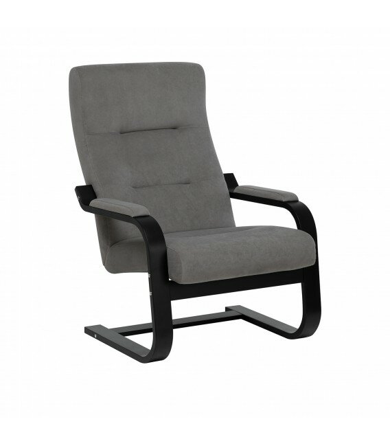 Кресло Leset Оскар NEW, венге , ткань велюр, Bingo 20 мышиный