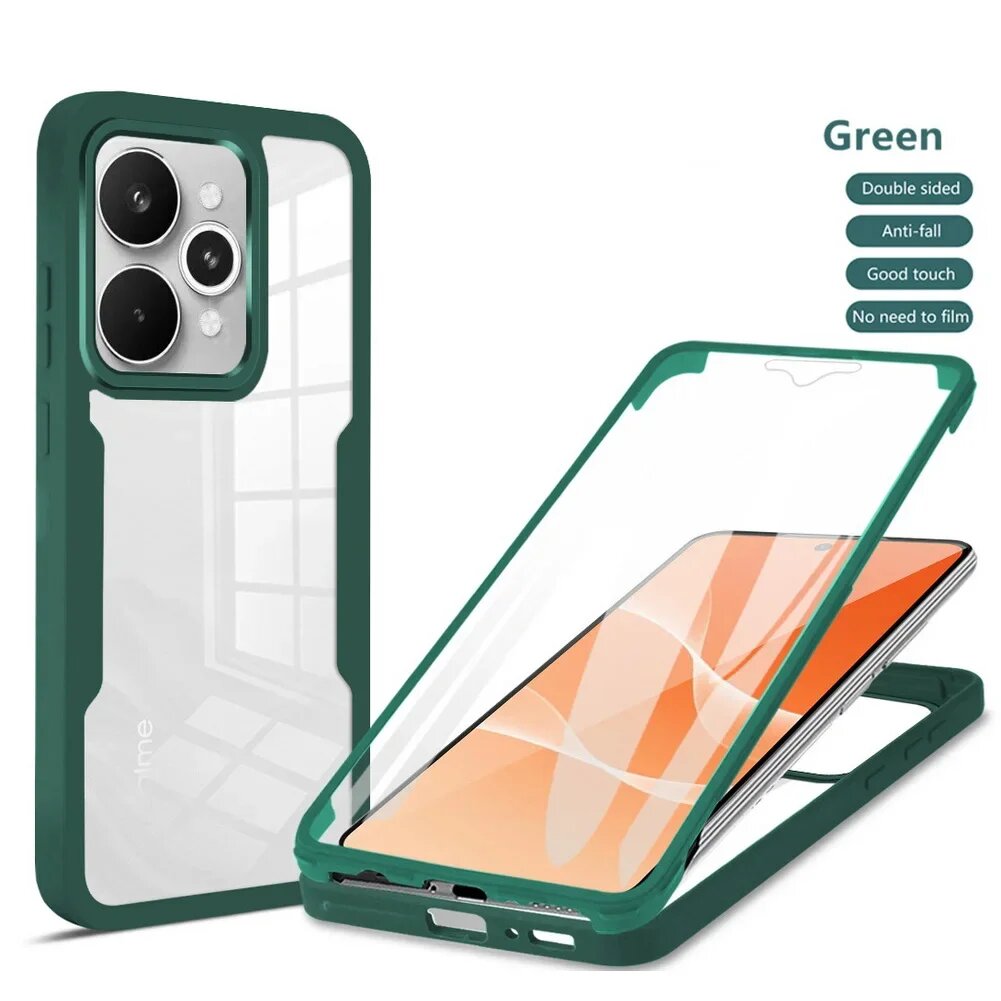 Чехол С Полной Защитой Для Realme 15 Pro 15 5G 14 Pro 14X C75 С Realme 14 Pro, Зеленый, green