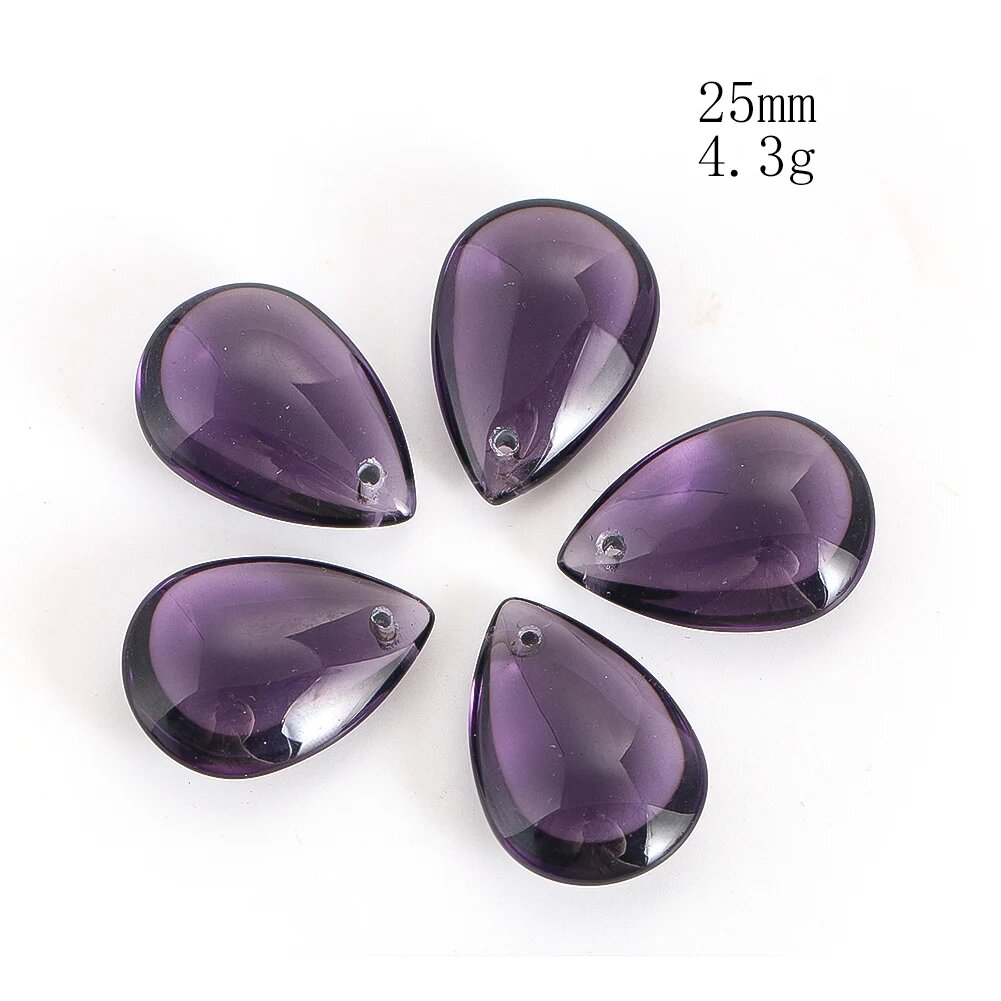 Хрустальные капли для люстр 5 шт. Фиолетовый, 25mm Purple