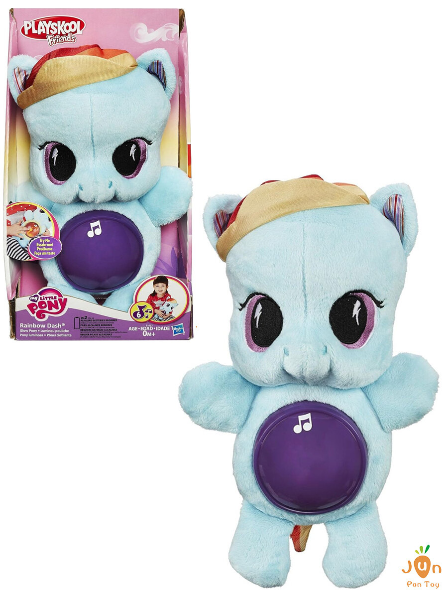 Playskool Friends My Little Pony Rainbow Dash Glow Pony / Игрушка Дружба - это чудо! с интерактивной плюшевой пони, которая умеет петь - отличный подарок на день рождения.