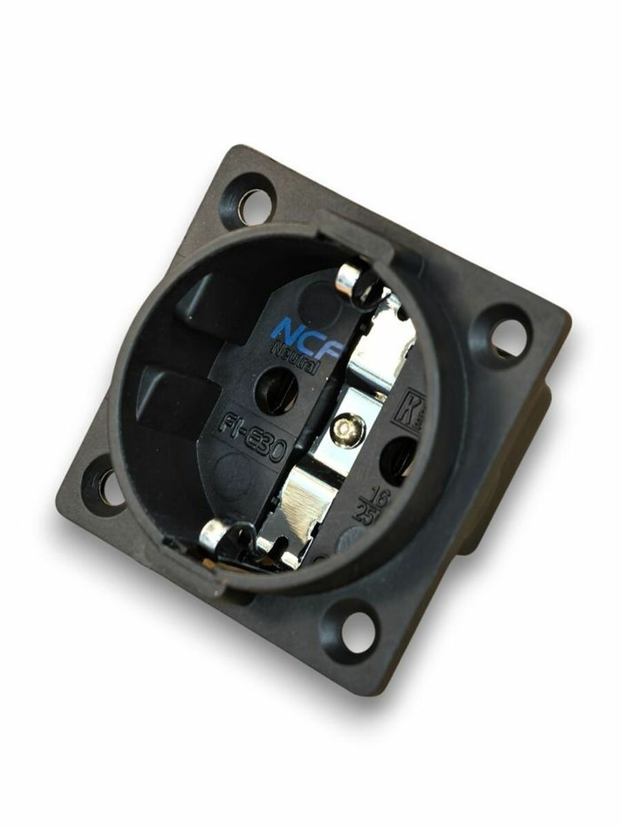 Розетка на корпус FURUTECH FI-E30 NCF (R), Rhodium, 16А/250В, 10 штук