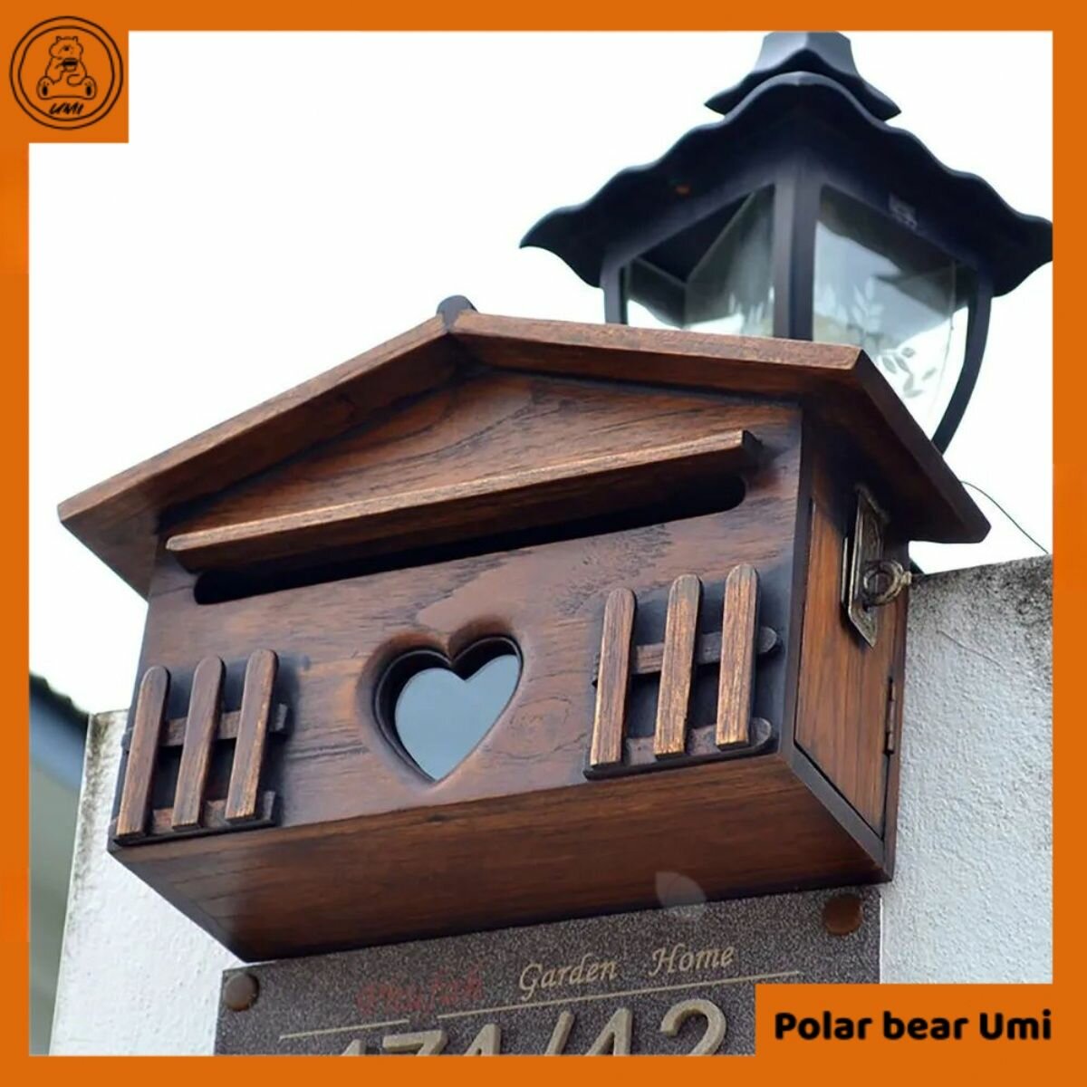 Почтовый ящик 185 мм x 100 мм, темно-коричневый