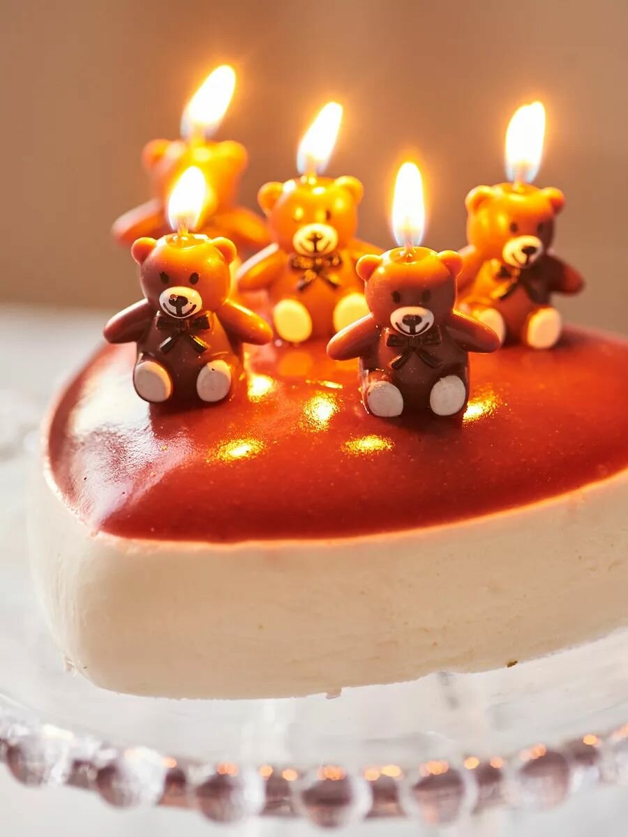 Свечи для торта интерьерные "Мишки", 5 штук