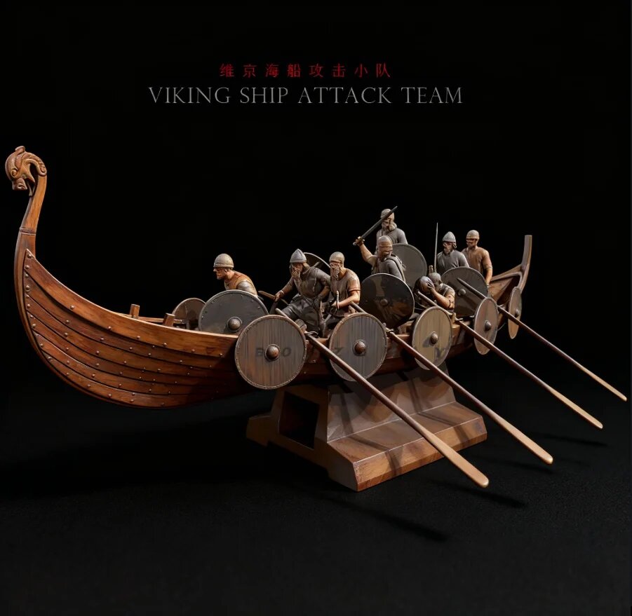 Высота человека 25мм 38мм 50мм Набор моделей из смолы для самостоятельной сборки и раскраски (8 человек + лодка) TD-7652/3D