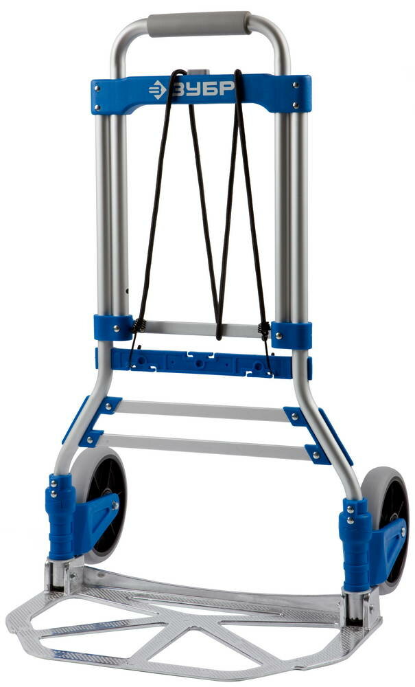Тележка хозяйственная ЗУБР ТР-90, до 90 кг, каркас и платформа из алюминия, платформа 48.5х28.5 см, колеса 13 см, 4.65 кг, складная, Профессионал