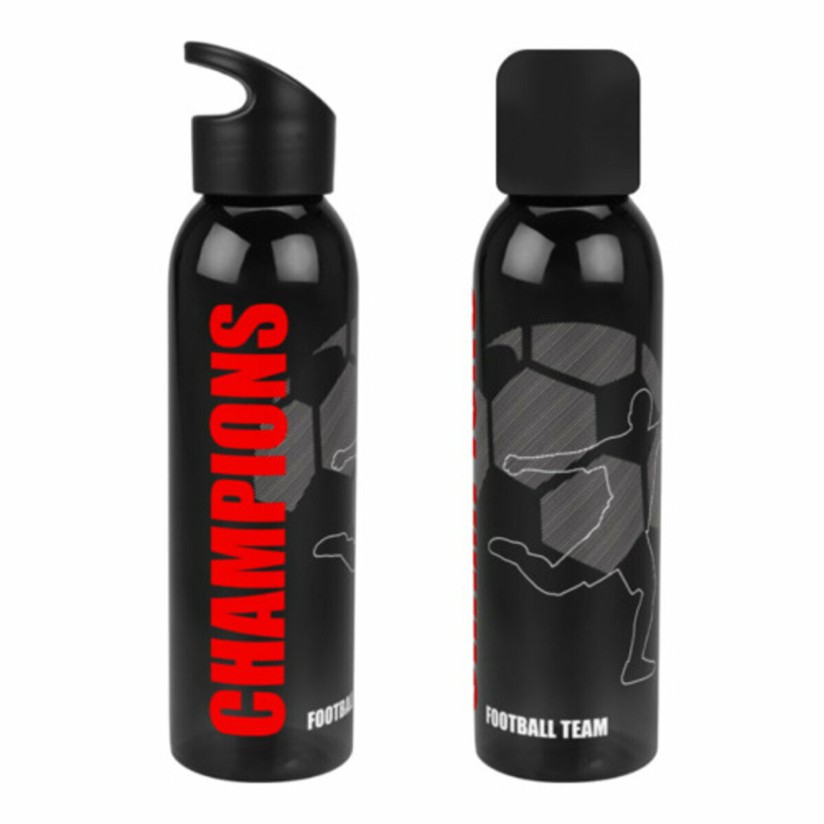 Бутылка для воды «Футбол. Подарок футболисту» (черный)