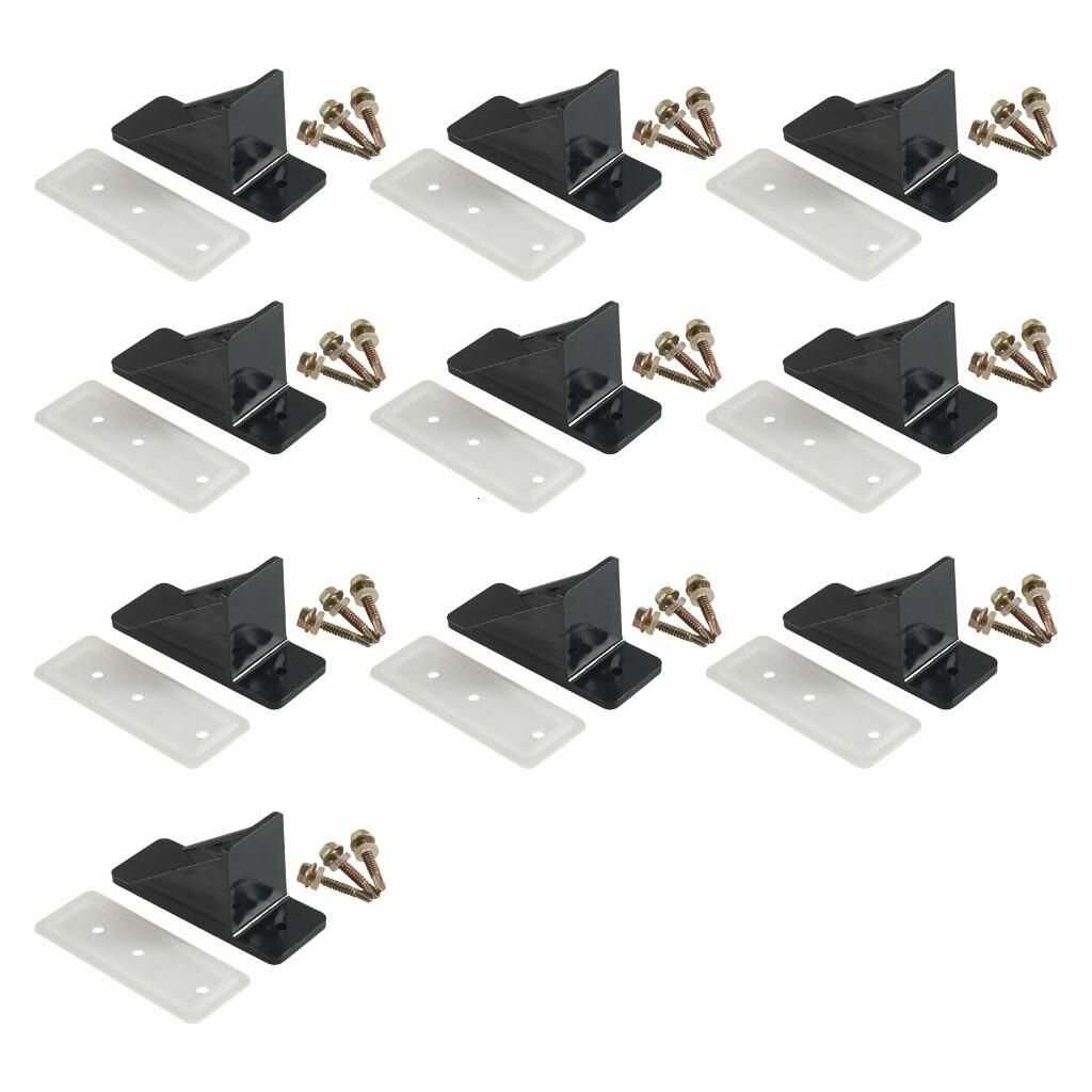 Крепления для снега на металлическую кровлю (10 шт.), Черный