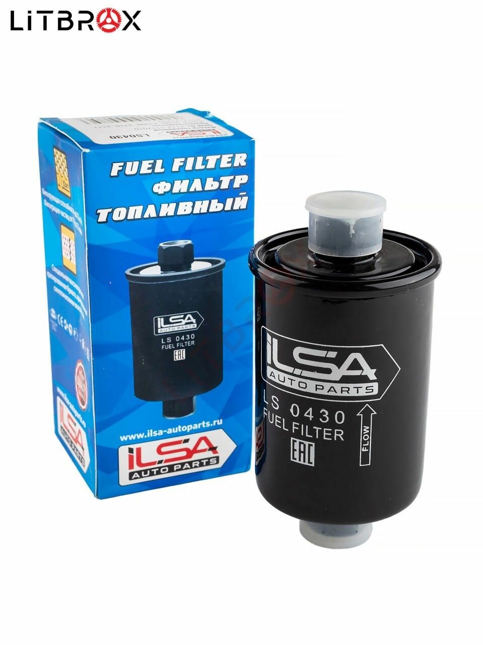 Фильтр топливный (под Гайку) 'ILSA' ВАЗ LADA 2104, 2105, 2107, 2108-99, 2113-15, 2110-12, 2121-31, 21213-214 Niva/Нива / LS0430 / 2112-1117010-01