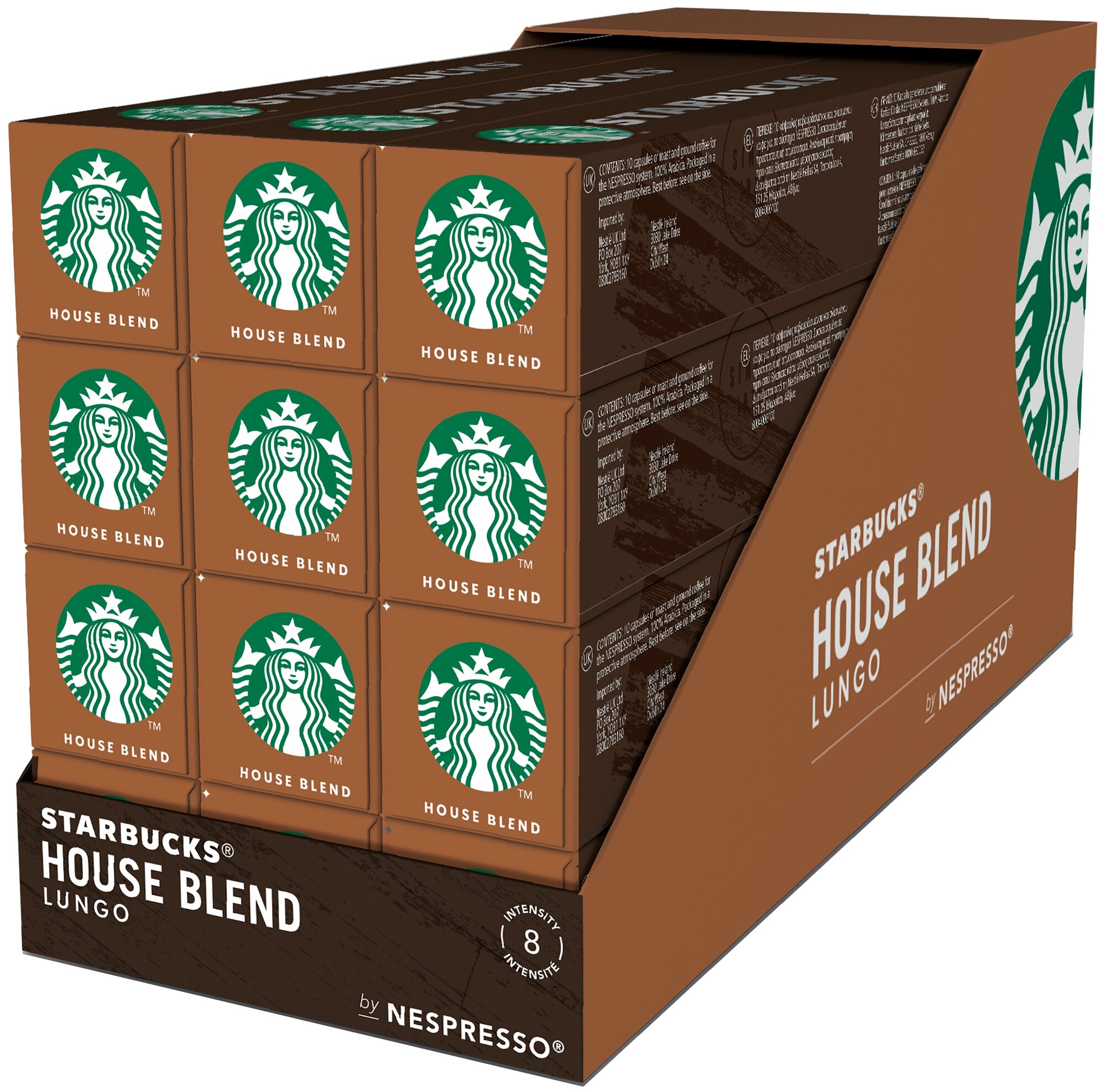 STARBUCKS® House Blend, кофе жареный молотый средней обжарки, в алюминиевых капсулах для системы Nespresso, 12X10 шт.