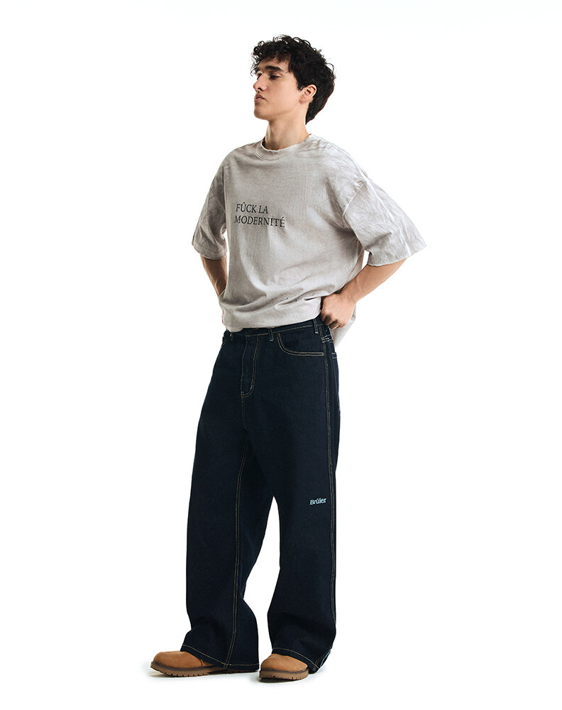 Джинсы широкие 