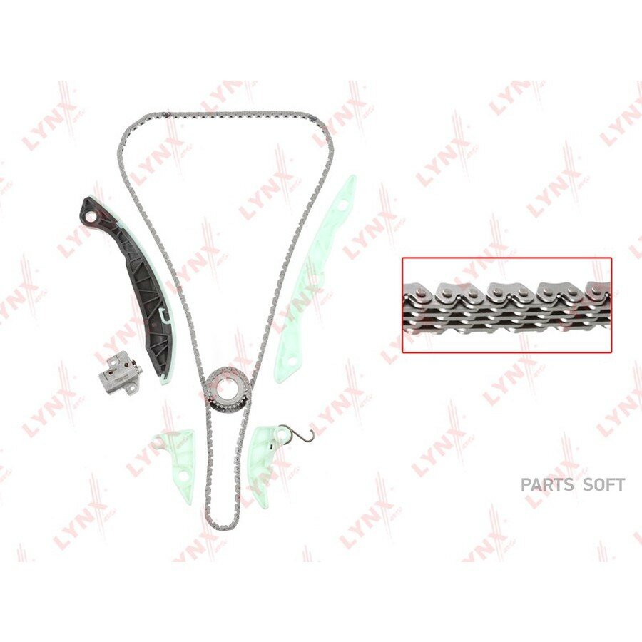 Комплект цепи ГРМ MITSUBISHI ASX 1.8-2.0 10> / Lancer (CY/CX) 1.8 08> / Outlander/Airtrek (II, III) 2.0 06> от официального дистрибьютора, LYNXAUTO, артикул TK0176