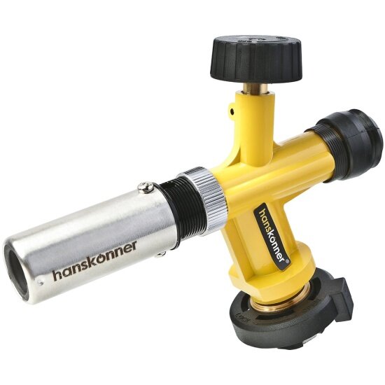 Hanskonner Горелка газовая, пьезоподжиг, цинковый корпус, HK5015-KL-03