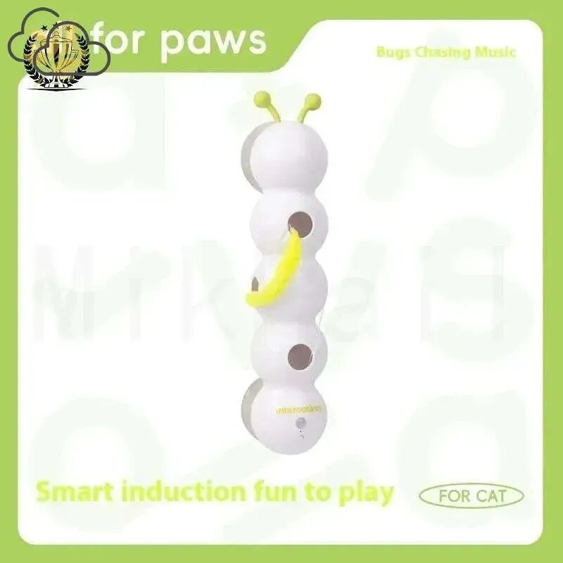 GM умная игрушка для кошек afp, интерактивная гусеница, интеллектуальное зондирование со сменным хвостом добычи, автоматическое качание, долговечность для семей с несколькими кошками