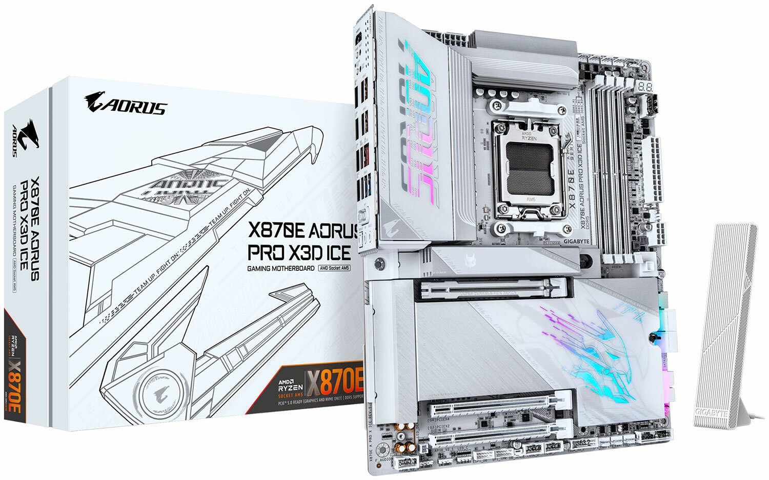 Материнская плата Gigabyte X870E AORUS PRO X3D ICE (AM5, ATX)