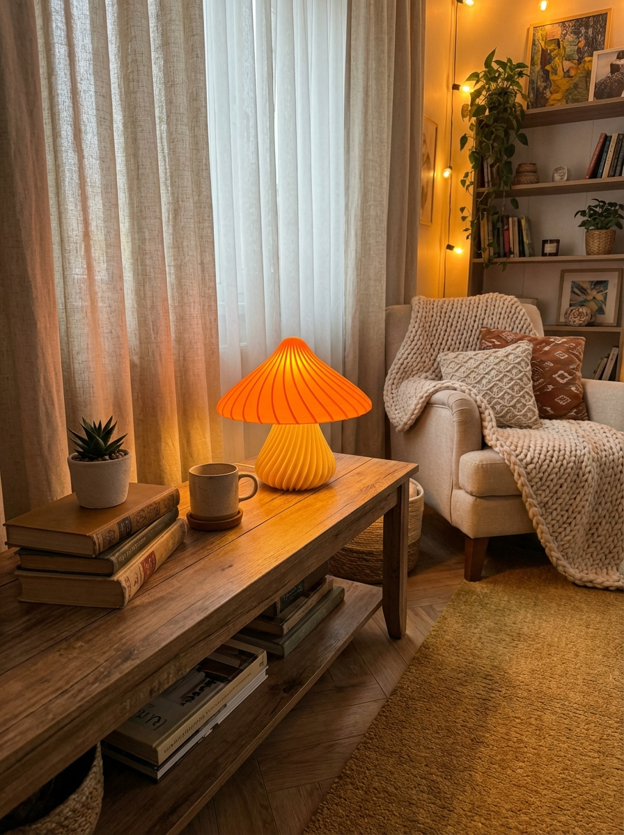 Ночник "Гриб", мягкий рассеянный свет, для детской комнаты, 25 см