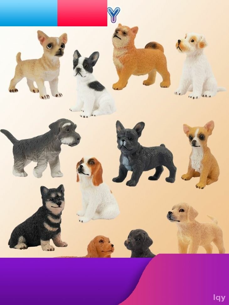 Эксклюзивный набор Toymany из 12 миниатюрных фигурок собак для детского подарка