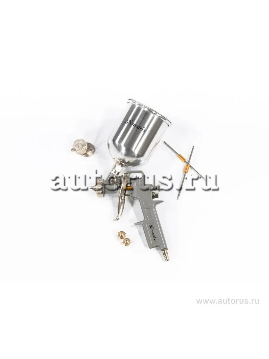 Краскораспылитель пневмат. С верхним бачком V 0, 6 Л + сопла