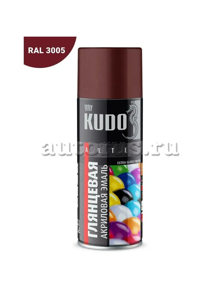 Эмаль универсальная акриловая RAL 3005 винно-красная высоког