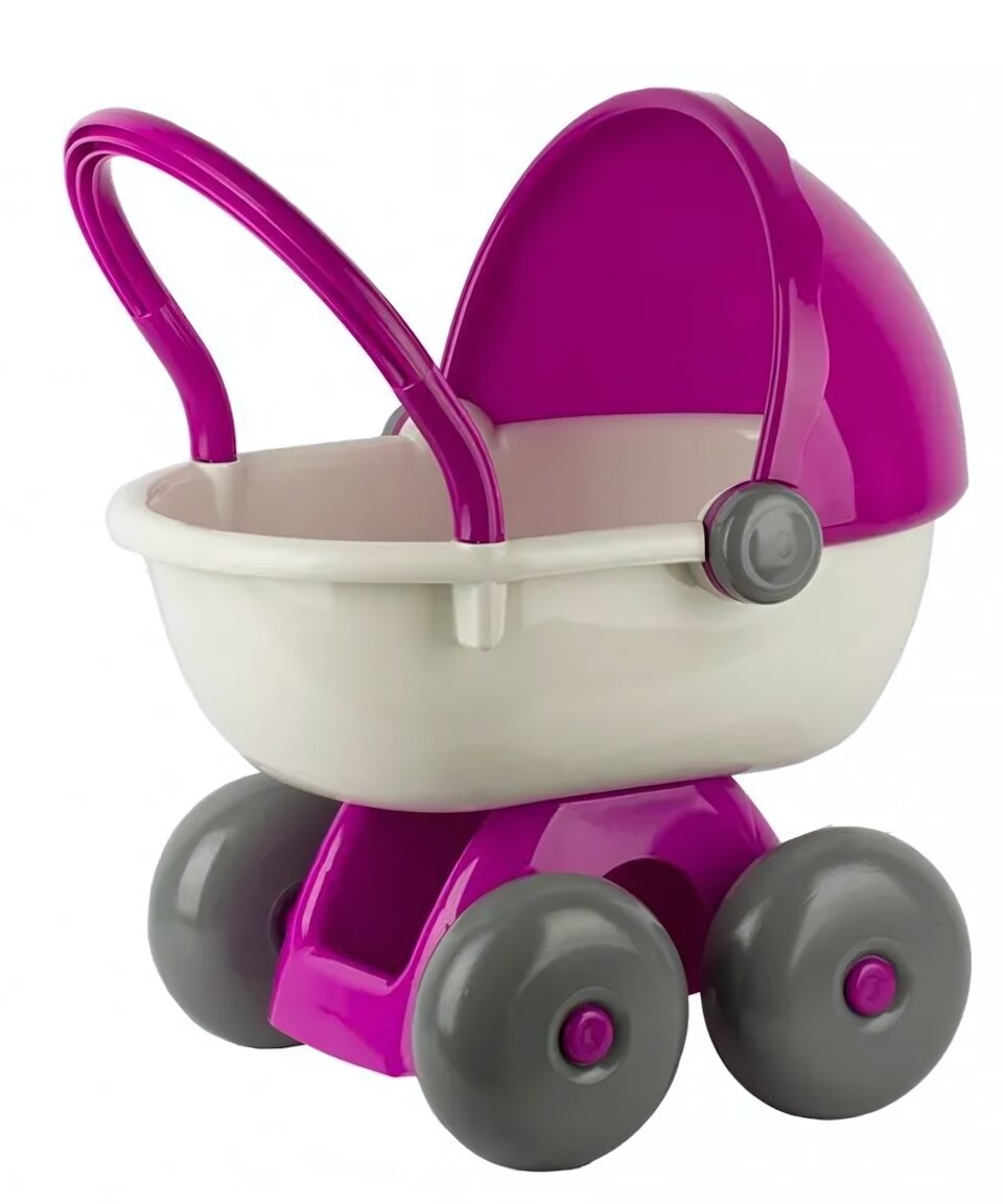 Коляска для кукол "Совтехстром", пластик, разноцветный принт, размер 46.5х35х33см