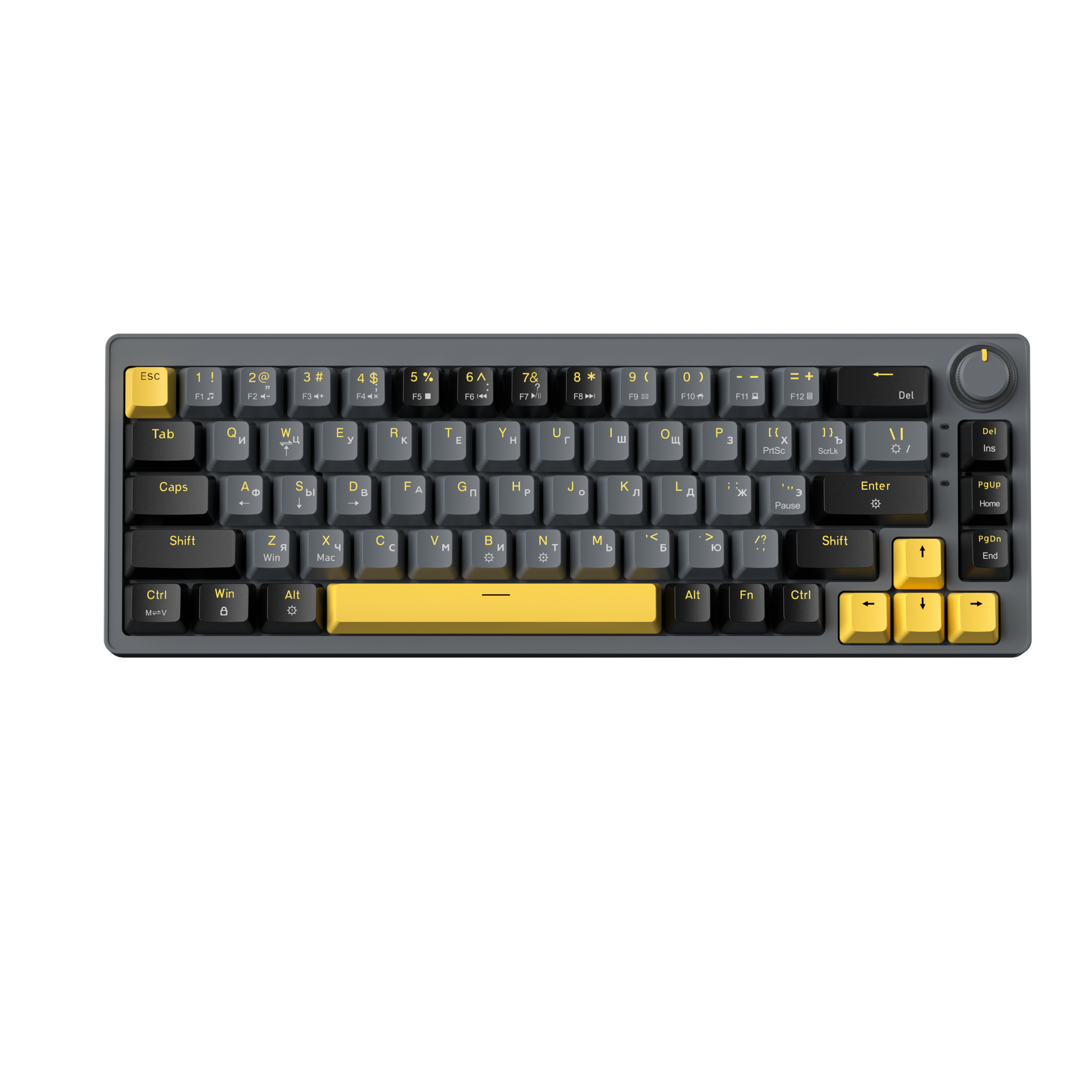 Механическая игровая клавиатура 63 клавиши, Red Switch (Красные свитчи), Hot-Swap, Русская раскладка, ZIFRIEND AG68