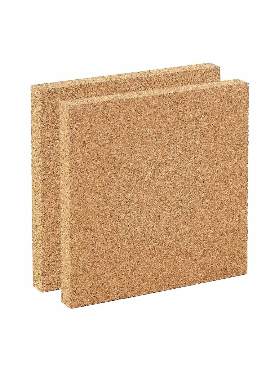 2 шт. пробковых досок из дерева 6 x 6 дюймов для украшения стен, вечеринок и поделок своими руками