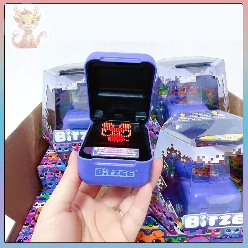 Bitzee интерактивная цифровая игрушка-питомец, Тамагочи для мальчиков и девочек, 5-7 лет, с батарейками в комплекте, цветной экран, красного цвета — фото 1