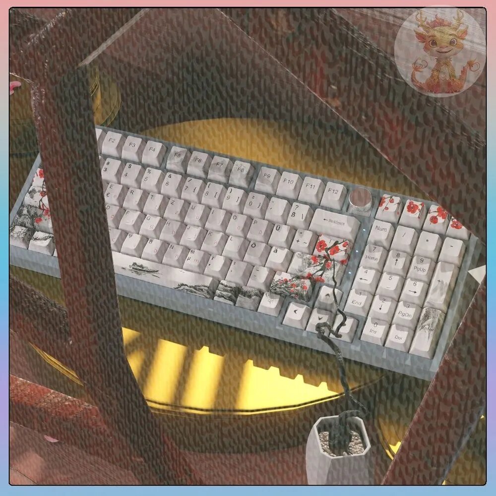 128 клавиш, OEM height Wangjiang plum blossom keycap высотой в цвет сливы-Японский