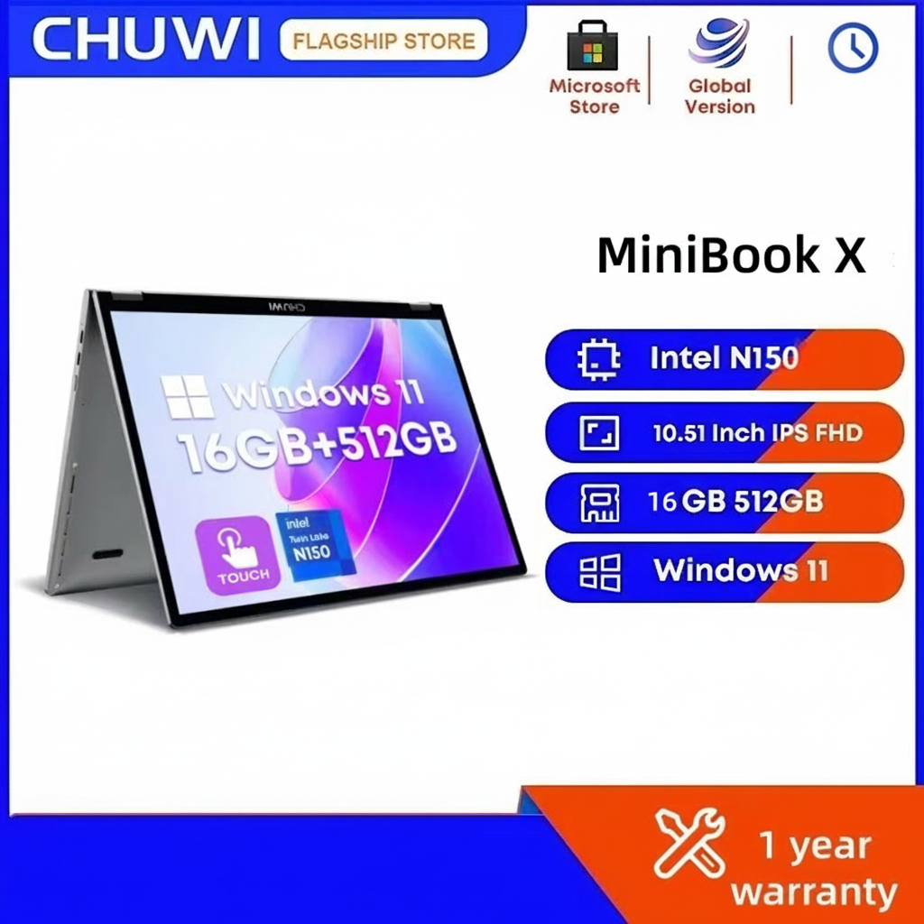 Ноутбук Chuwi MiniBook X, 17", 16/512ГБ, i7-10510U, Intel UHD, Windows