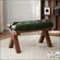 Табурет мягкий, темно-зеленый из искусственной кожи на деревянном каркасе, 1 шт....