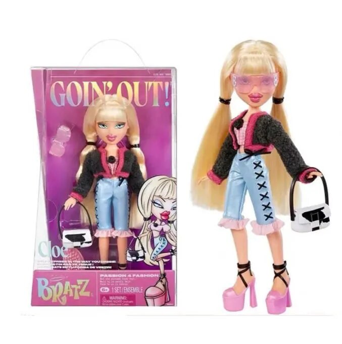 MGA Bratz Goin Out Fashion Doll Cloe / Коллекция модных кукол с очками, расческами и аксессуарами для одежды подходит для подарков на день рождения детям от 6 лет и старше