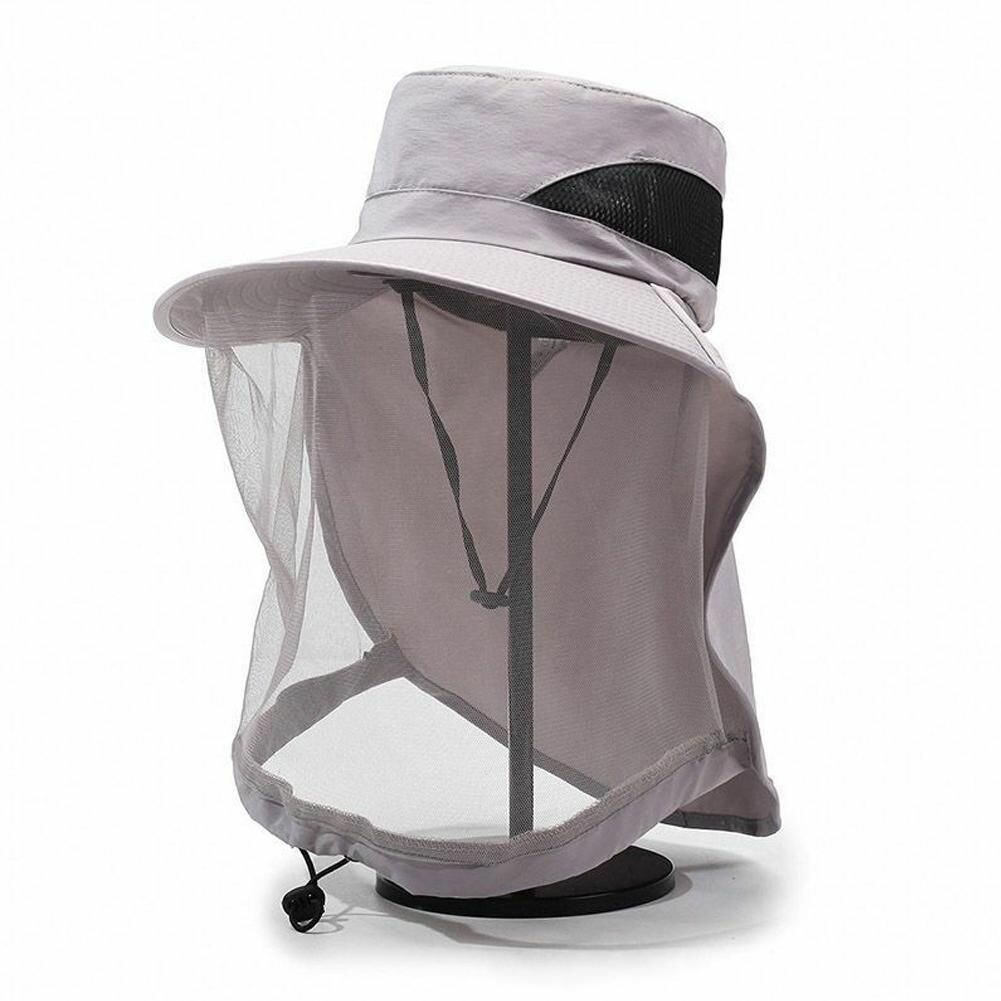 Дышащая сетчатая маска для лица, шляпа от комаров, мужская рыболовная шляпа, маска для лица и защита от солнца