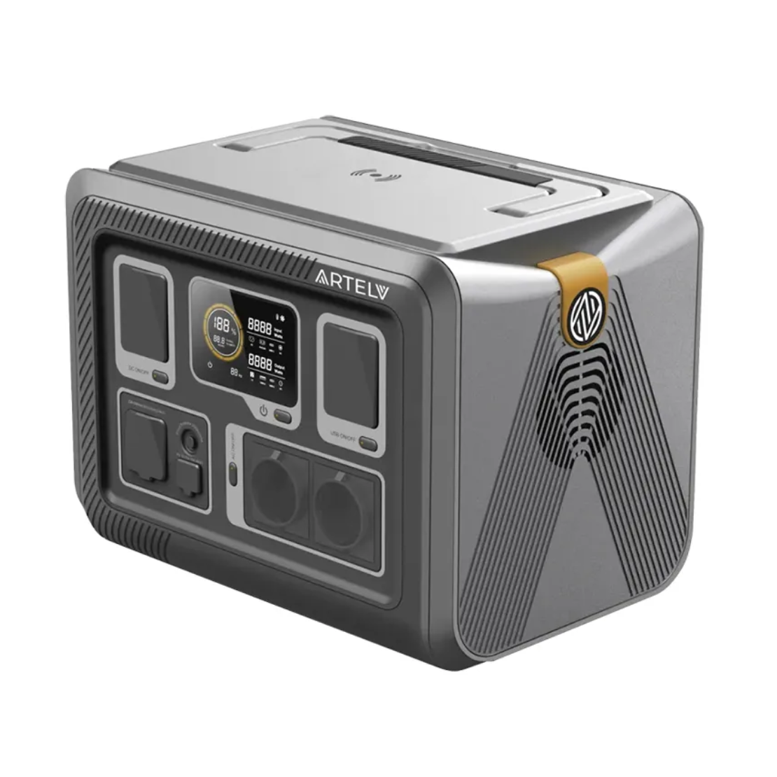 Генератор ARTELV PSL 1500W, 1280 Вт·ч, 1500 Вт, 6 х USB Power Delivery, 2 х розетки AC (220-240В), серый