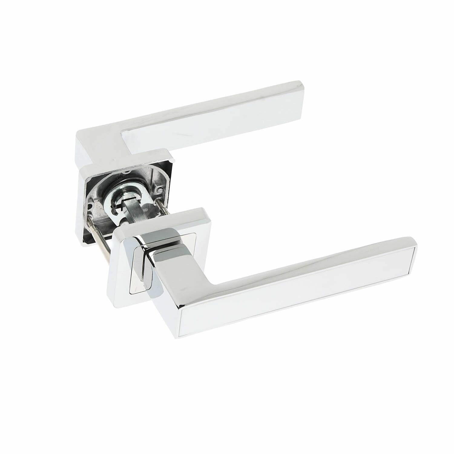 Ручка дверная Code Deco H-22111-A-CR/W раздельная, хром-белый