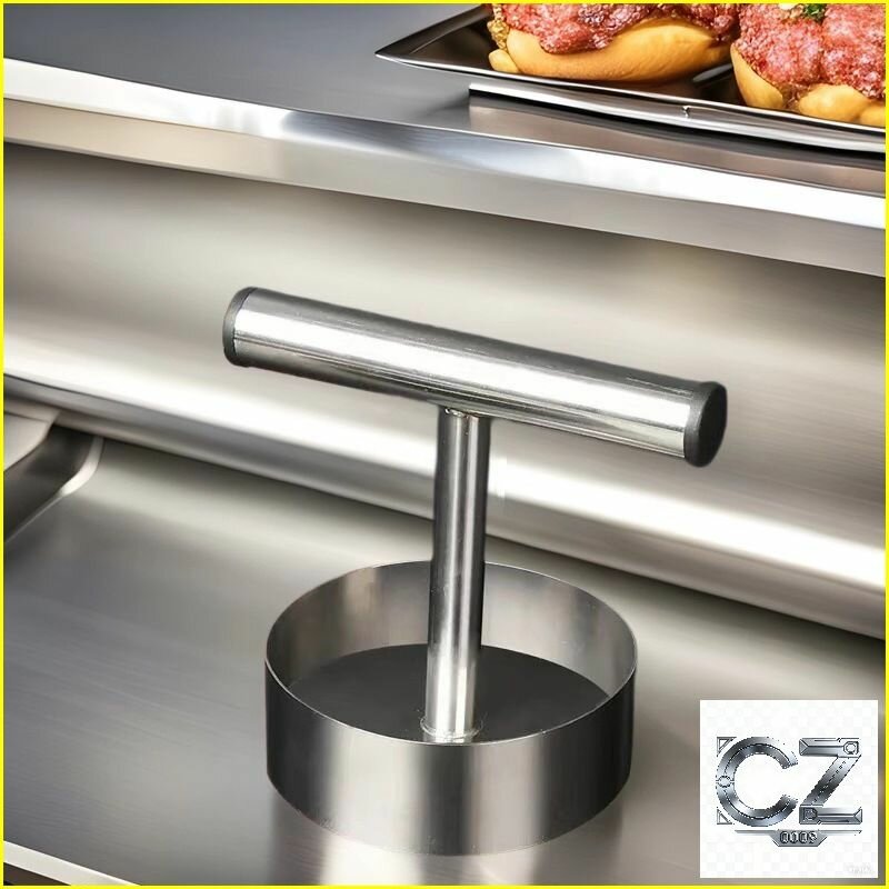 Форма для котлет темно-серая / пресс для бургера и гамбургера / круглая формочка котлетница для гриля, барбекю и сковороды