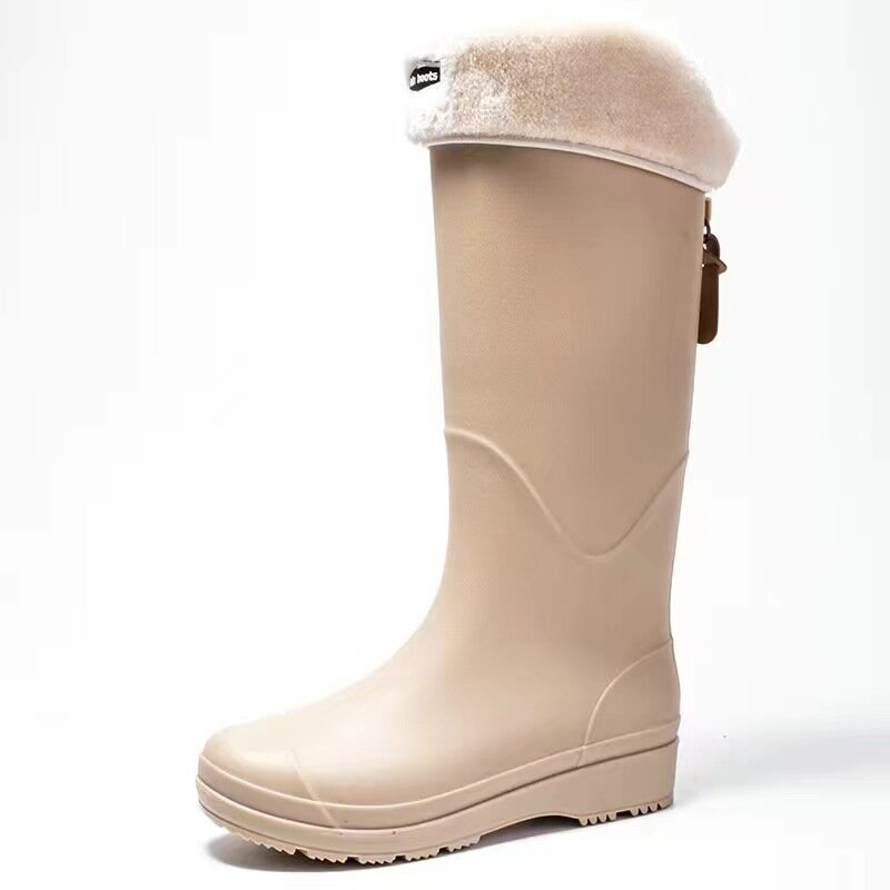 Дропшиппинг мужских и женских высоких резиновых сапог, модных резиновых сапог, водонепроницаемой обуви для активного отдыха, резиновой обуви, а также водонепроницаемых сапог с флисовой подкладкой и утолщенной подошвой для женщин. EU:44