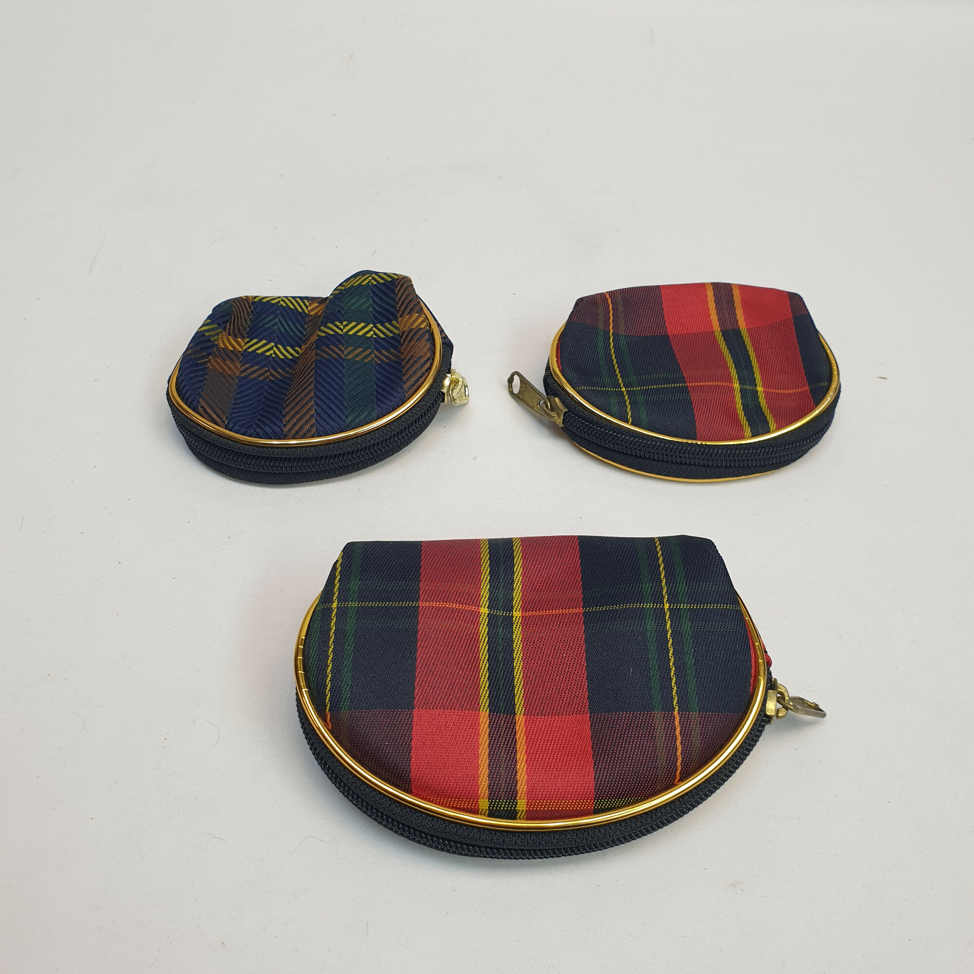 Набор из 3 винтажных кошельков, ткань, металическая фурнитура, СССР