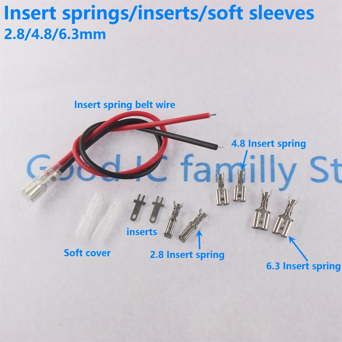 Клеммы Faston с изоляционным проводом 4.8mm line10pcs