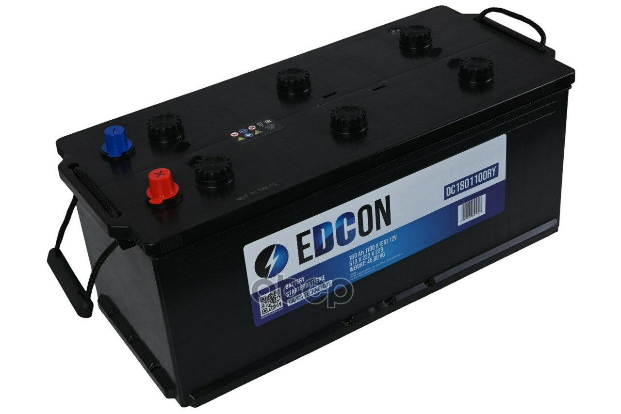 Аккумуляторная батарея! T3 180Ah 1100А +справа 513x223x223 B03 Truck EDCON арт. DC1801100RY