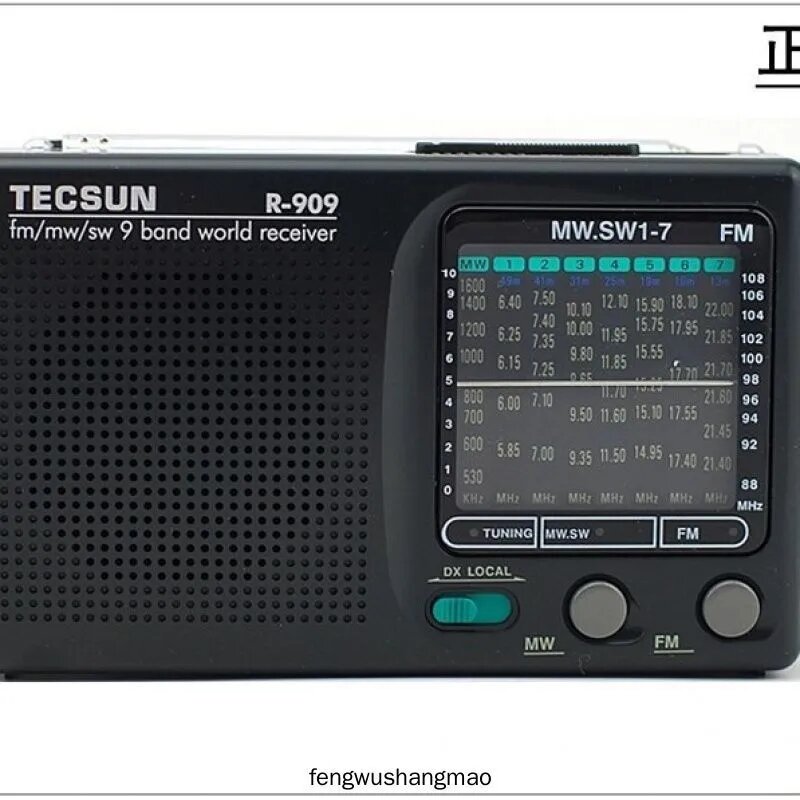 Полнодиапазонный радиоприемник Tecsun R-909 FM/MW/SW 9 Band World Receiver