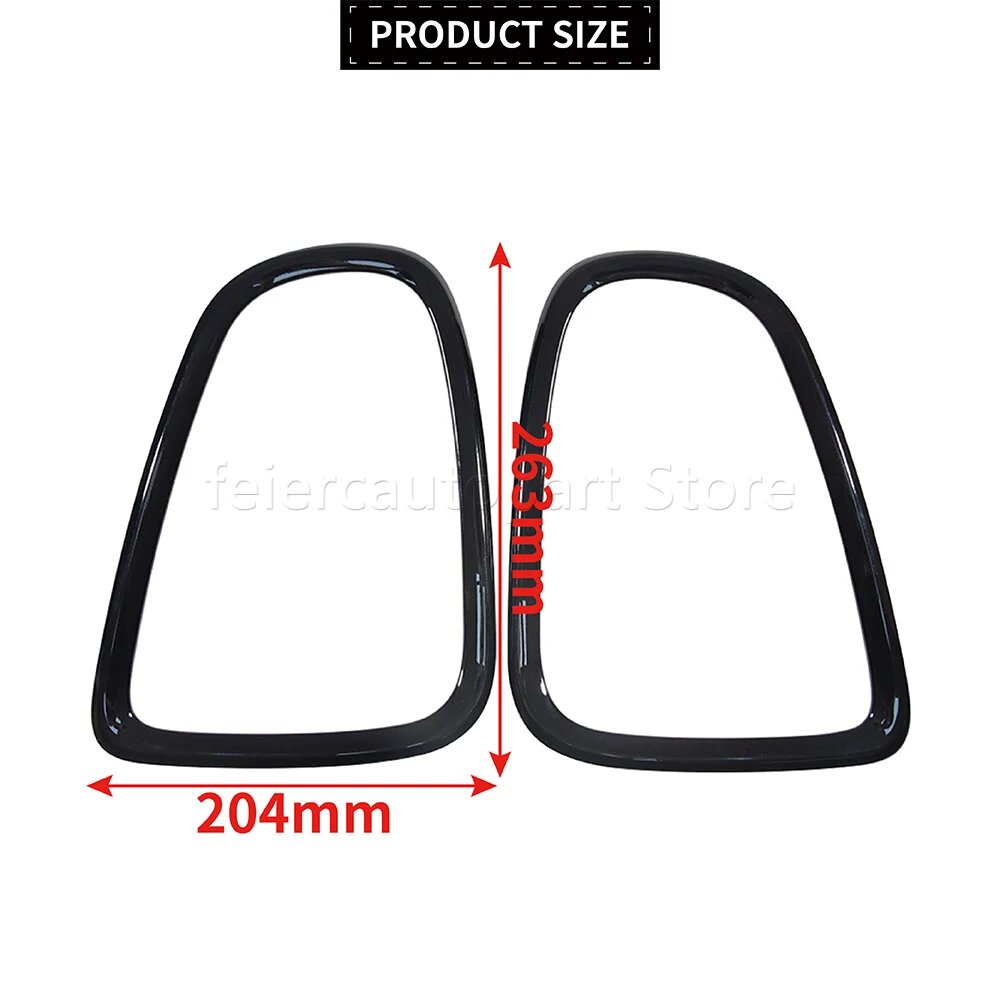 2 шт. черные накладки на фонари Mini Cooper R56 R57 R58 R59