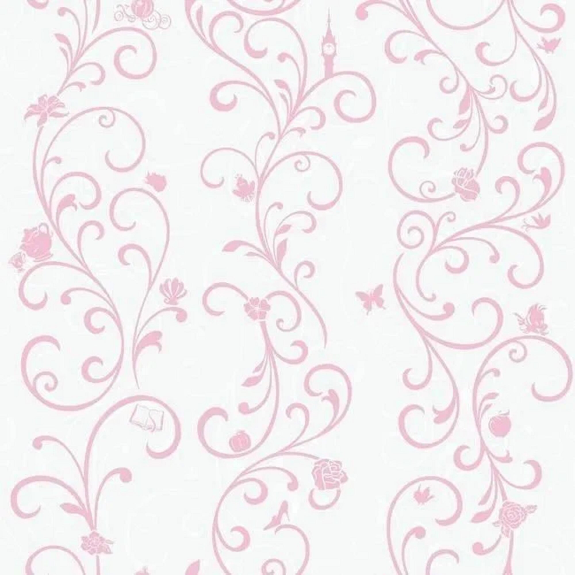 Обои York Collections Disney III DY0339 A; 0,52x10,05 м. , Бумага Sure Strip , розовый, Малиновый