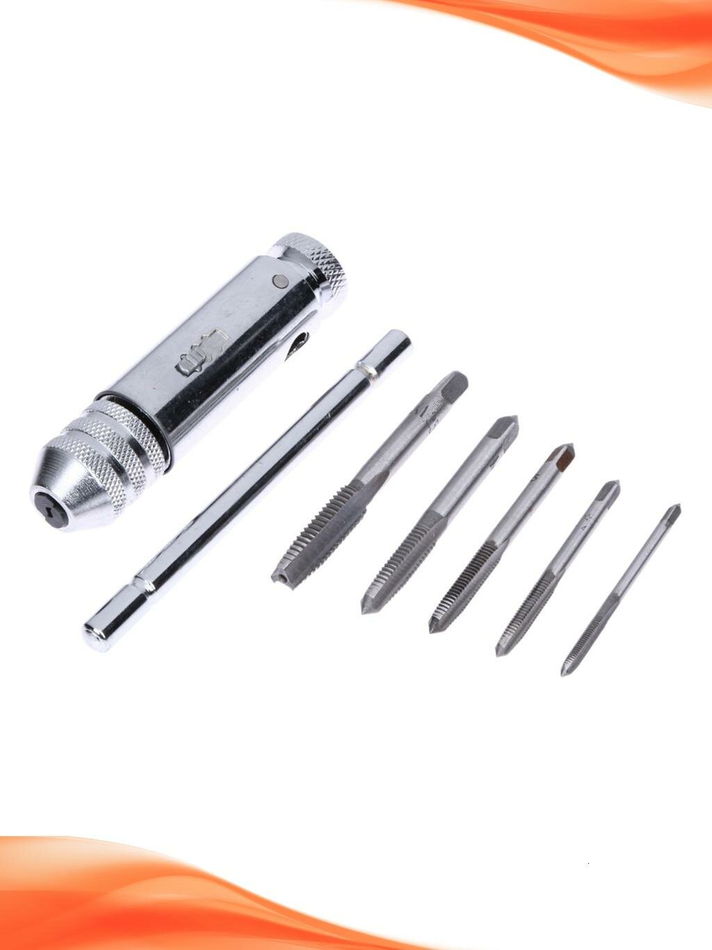 Регулируемый трещоточный держатель метчиков с Т-образной рукояткой