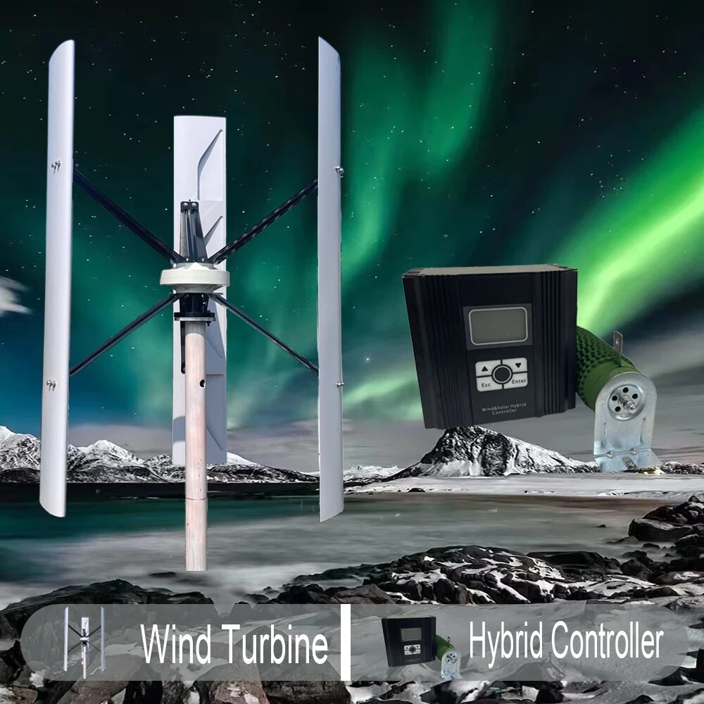 Вертикальный ветрогенератор Rewindagic 5-20 кВт 12/24/48/220 В C, 48 В, 15KW