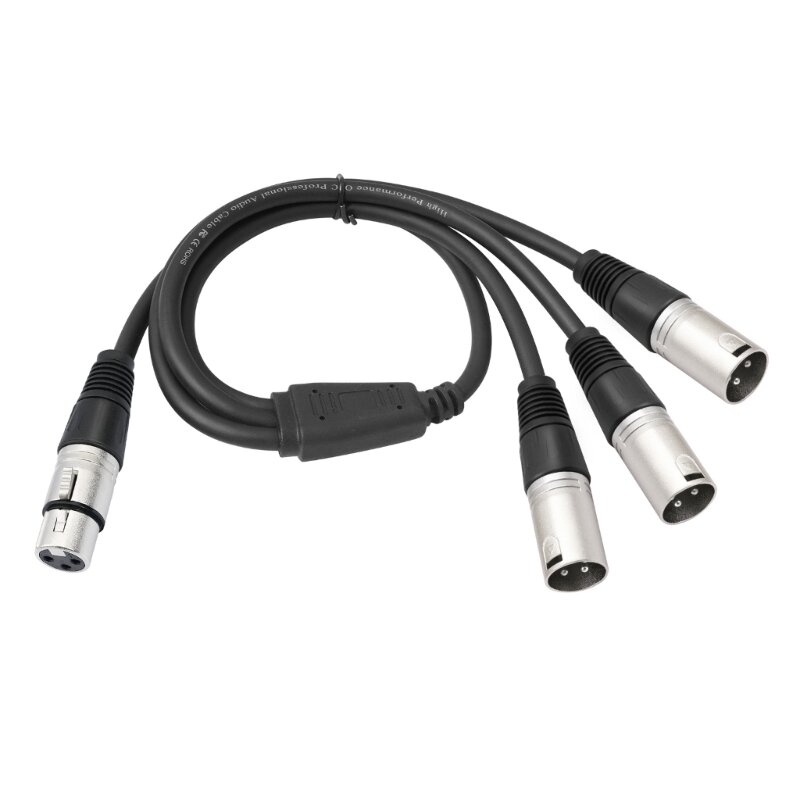 3-Полосный 3-Контактный Кабель-Разветвитель Легкосплавные Разъемы От 1 Розетки До 3 Розеток Для Микшеров Микрофонов Слухового Подключения