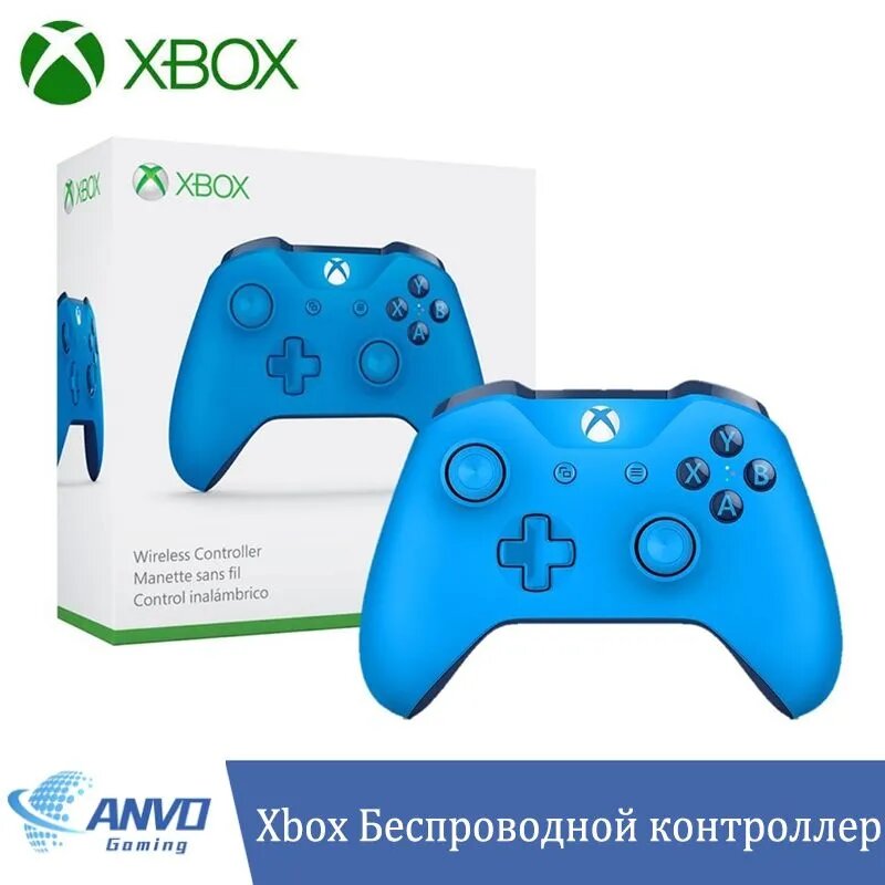 Беспроводной геймпад Xbox One S, синий