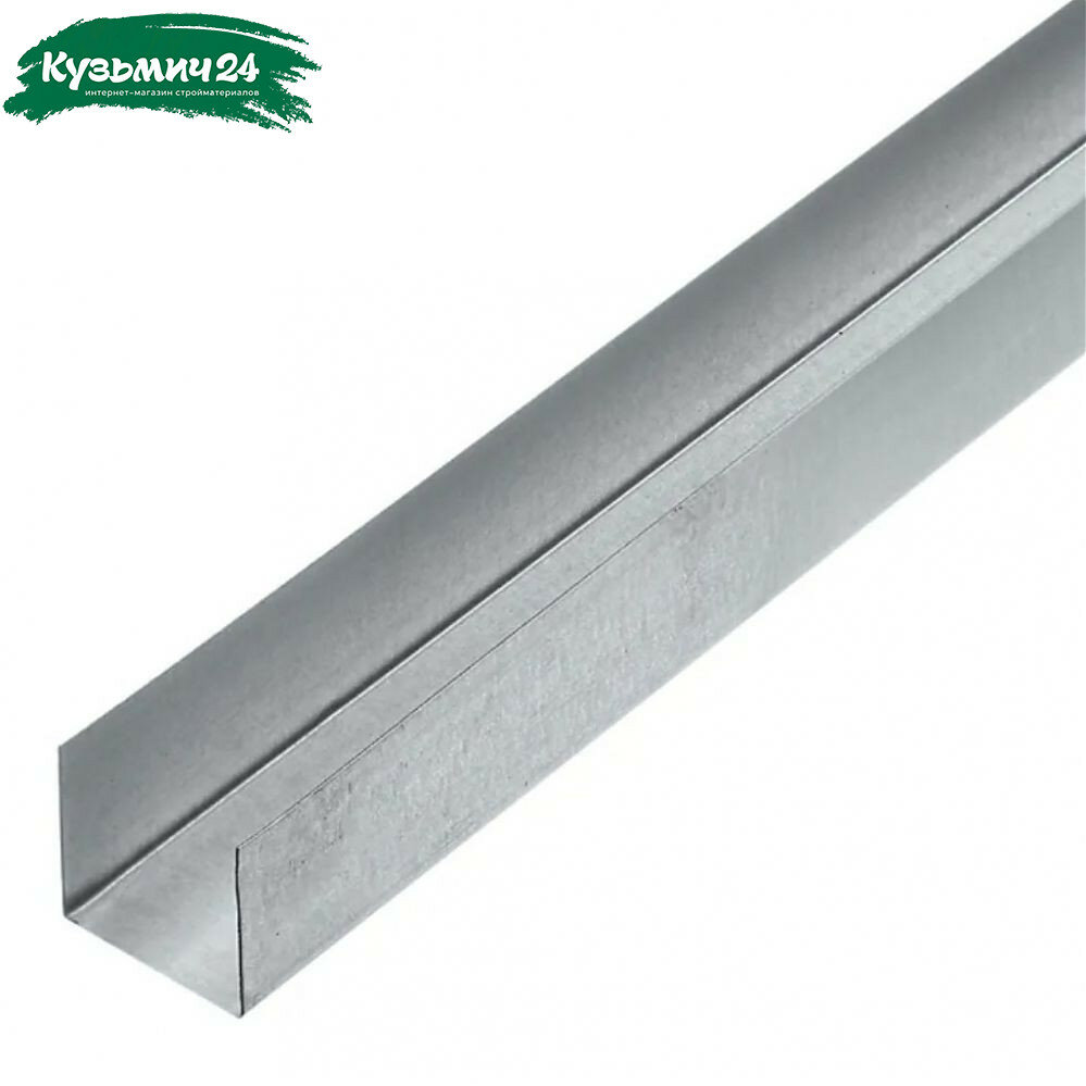 Профиль направляющий RBM ПН 28/27, сталь, 27х28х3000 мм, оцинкованный, для каркаса потолков и стен, 2 шт.