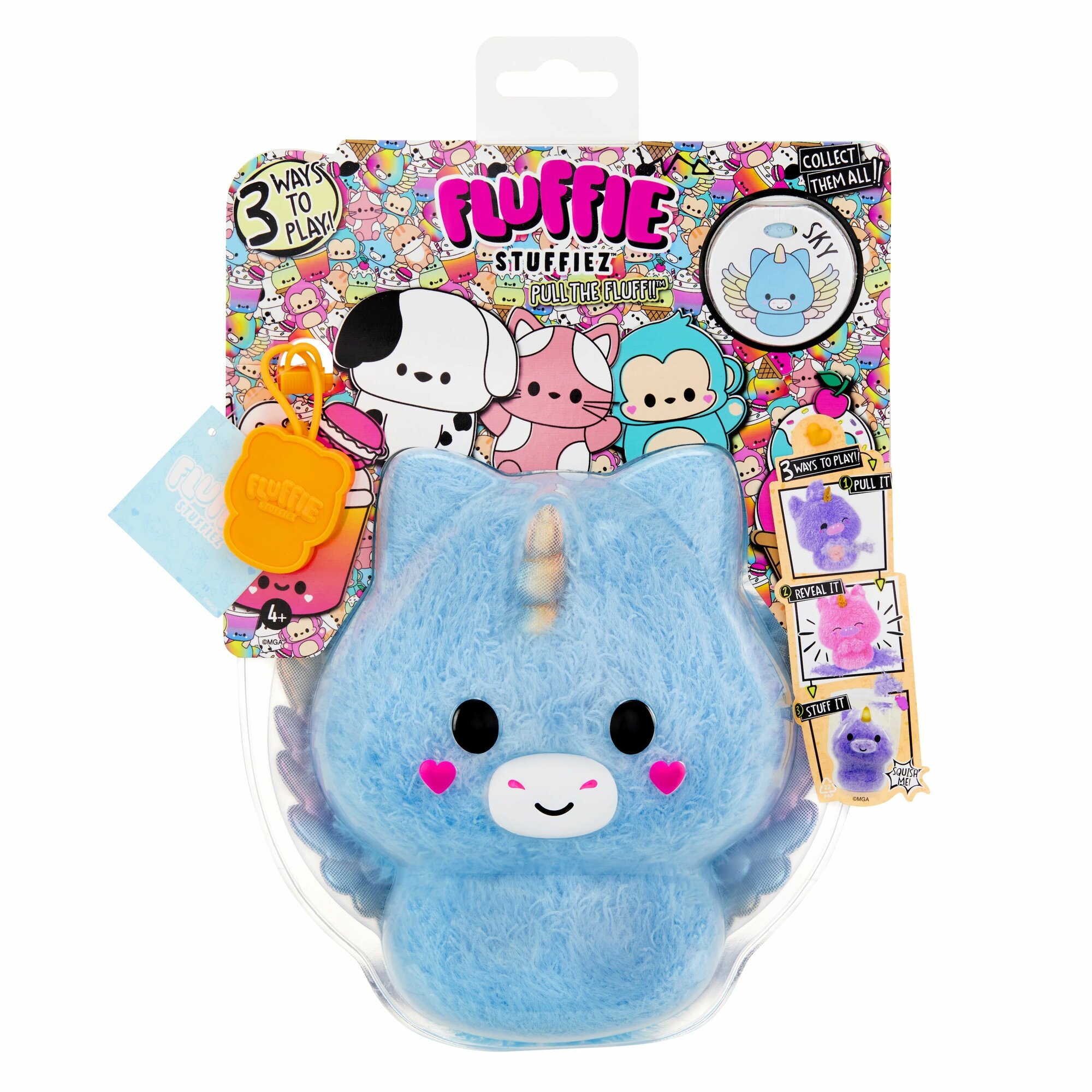 MGA Fluffie Stuffiez Small Collectible Plush Pegasus / Детская Интерактивная Игрушка-сюрприз Из Плюша, Меняющая Цвет